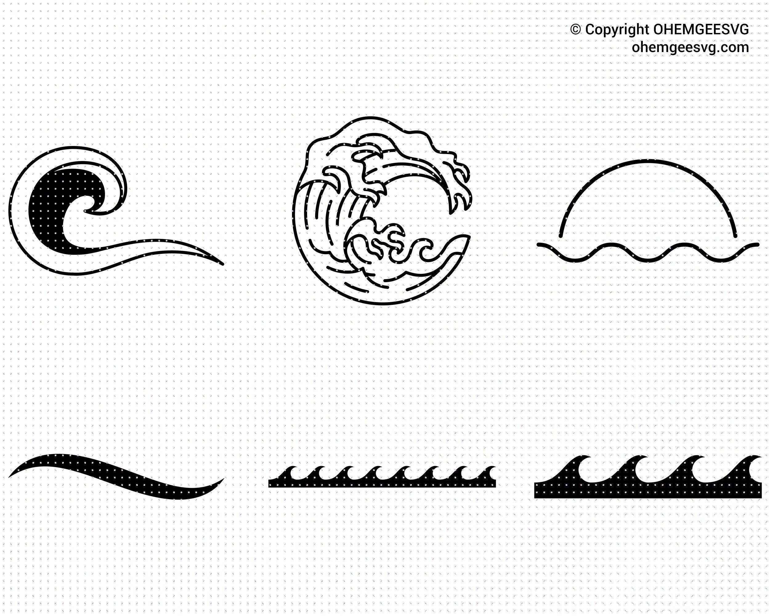 Waves Svg Ocean Waves Svg Wave Svg Tsunami Svg Water Svg - Etsy Canada