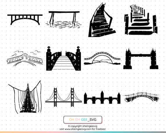 Bridge Svg Bundle Bridge Png Wooden Bridges Clipart Path - Etsy UK