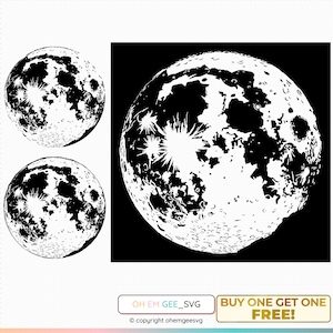 The Moon Svg, Solar System Png, Planets Clipart, Moon Dxf, Moon Eps ...