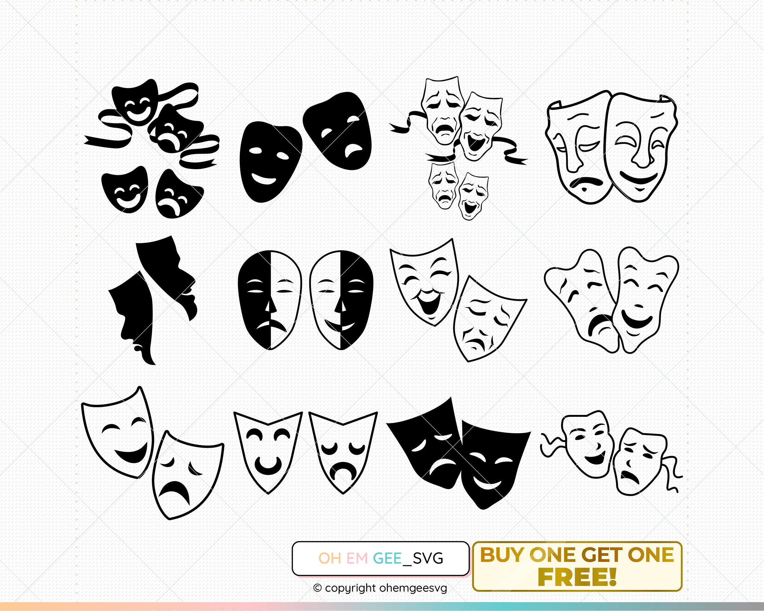 Drama Masks Happy And Sad