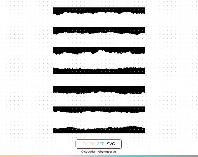 Digital Torn Edge, Torn Paper Border SVG, Ripped Paper Clip Art, Torn ...