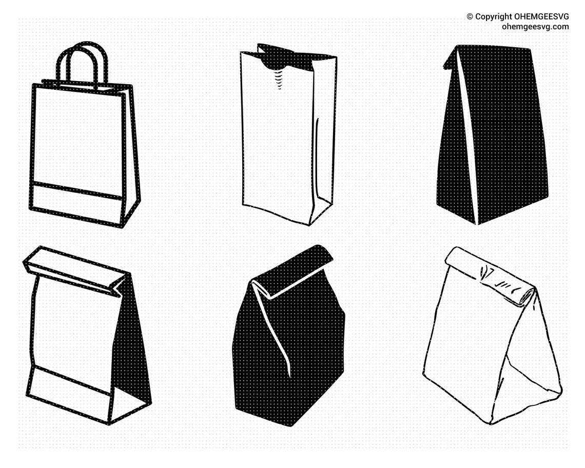 Paper Bag SVG Bundle Paper Bag Svg Paper Bag Png Shopping | Etsy