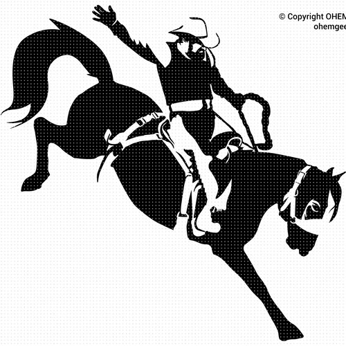 Bronc Rider Cuttable Design SVG PNG DXF & Eps Designs Cricut - Etsy