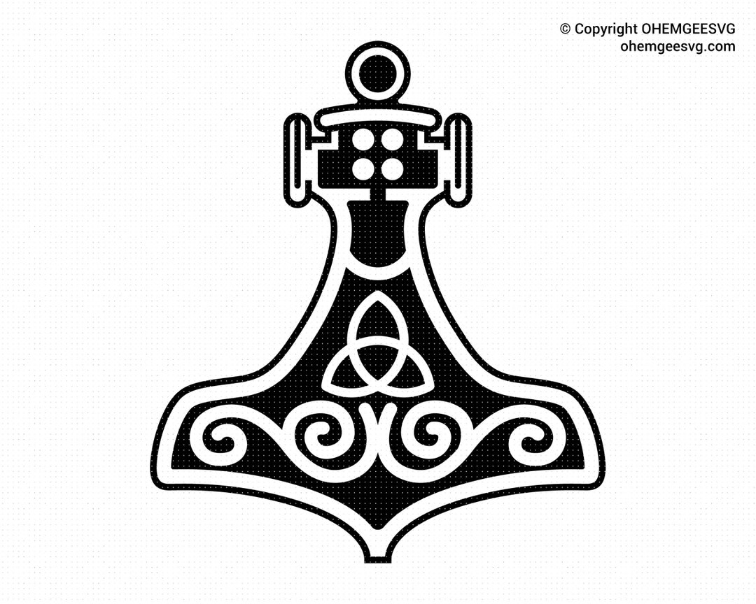 Viking Protection Symbol Svg, Mjolnir Png, Thor's Hammer Clipart ...
