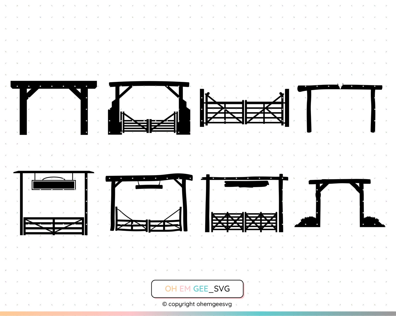 Ranch Gate Svg Wooden Gate Png Farm Gate Clipart Ranch - Etsy España