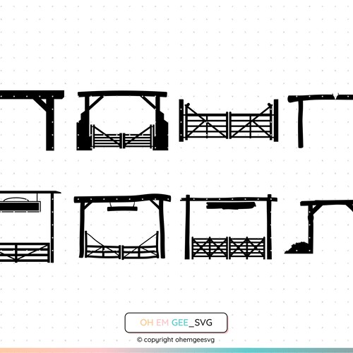 Ranch Gate Svg Wooden Gate Png Farm Gate Clipart Ranch - Etsy