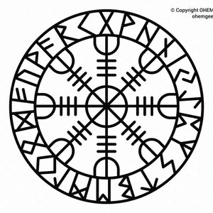 Old Norse Protection Rune Svg, Viking Talisman for Protection Png ...