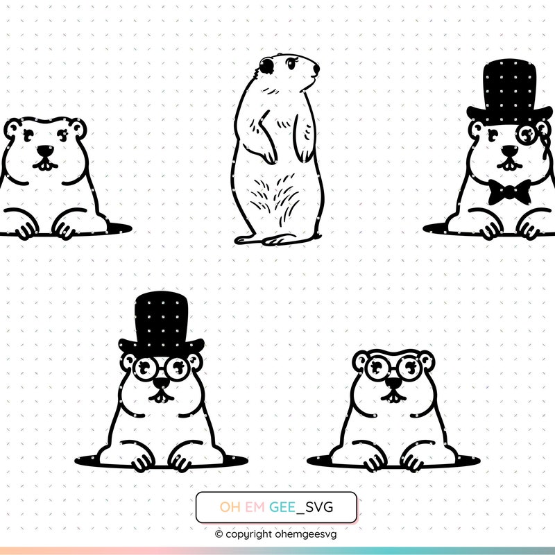 Groundhog Day Clip Art - Etsy