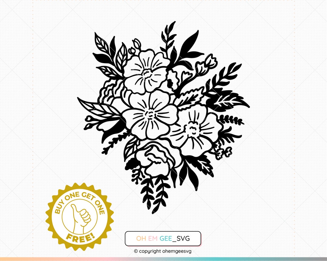 Wildflower Bouquet Svg, Wildflowers Clipart, Wild Flowers Png, Flowers ...