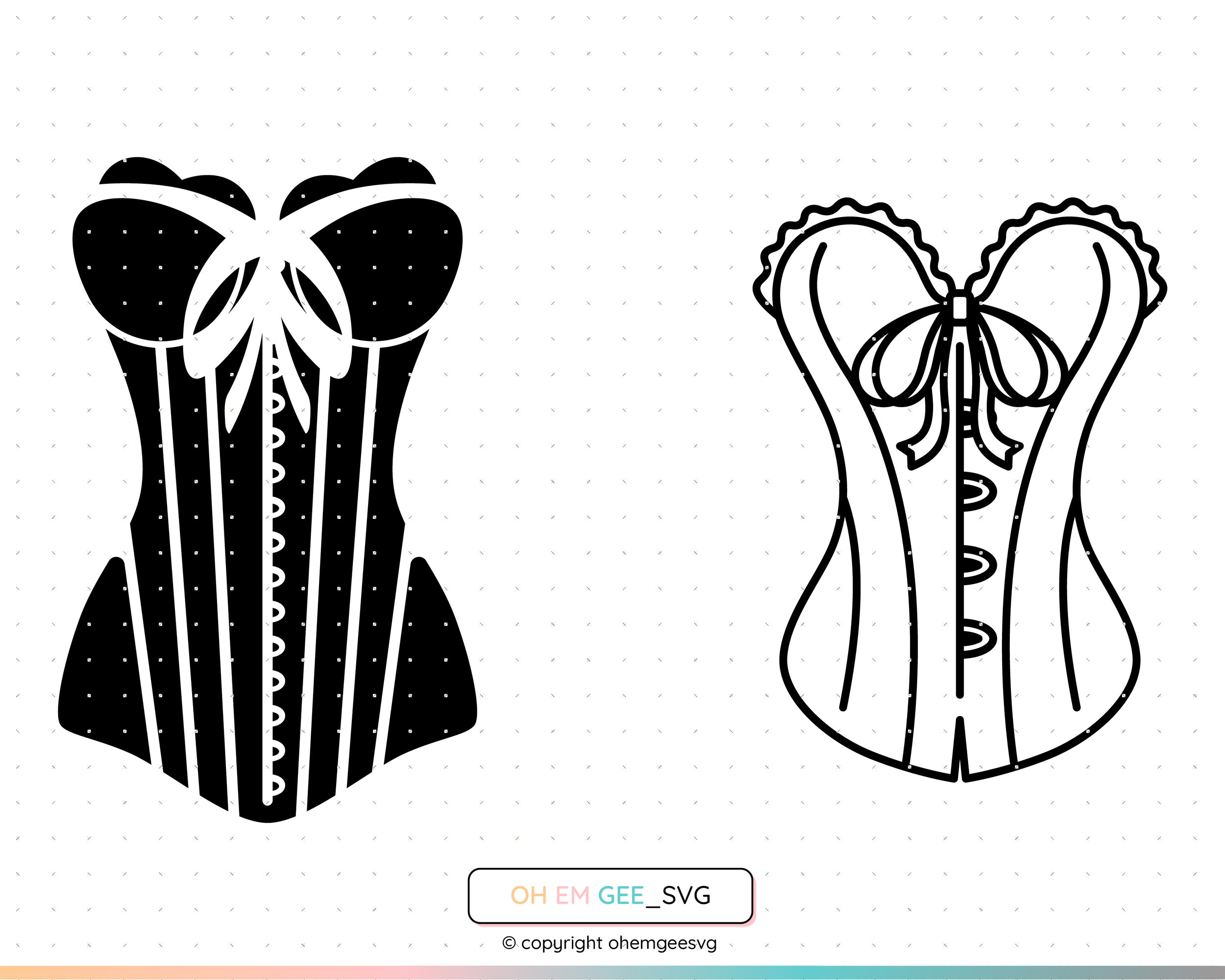 Corset Silhouette Clip Art