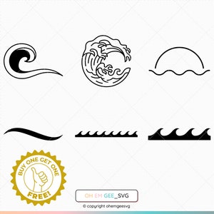 Waves Svg, Ocean Waves Svg, Wave Svg, Tsunami Svg, Water Svg, Surfing ...