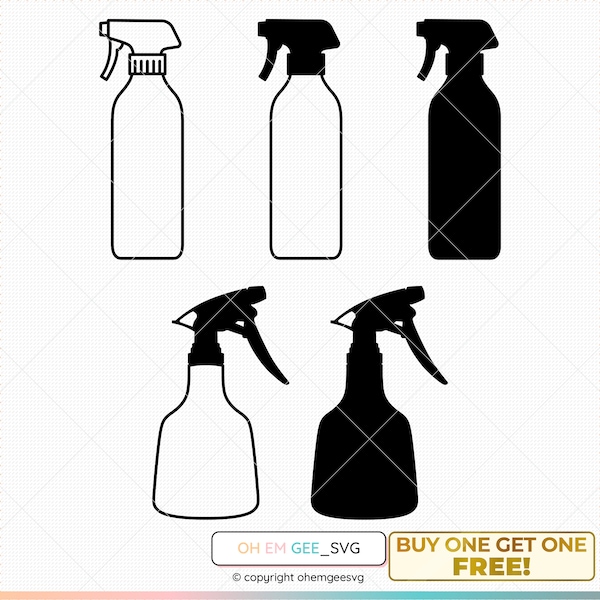 Spray Bottle Svg - Etsy