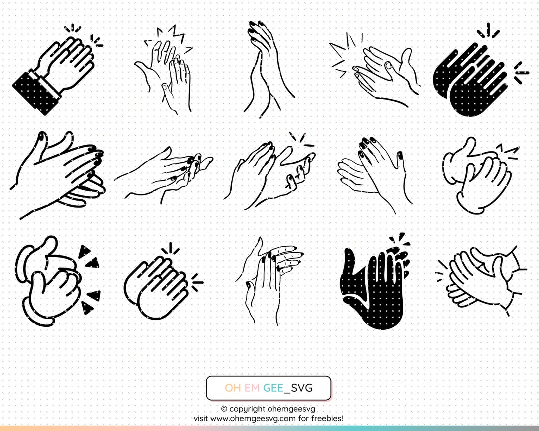 Clapping Hands SVG Bundle, Clapping Hands SVG, Clapping Hands ...