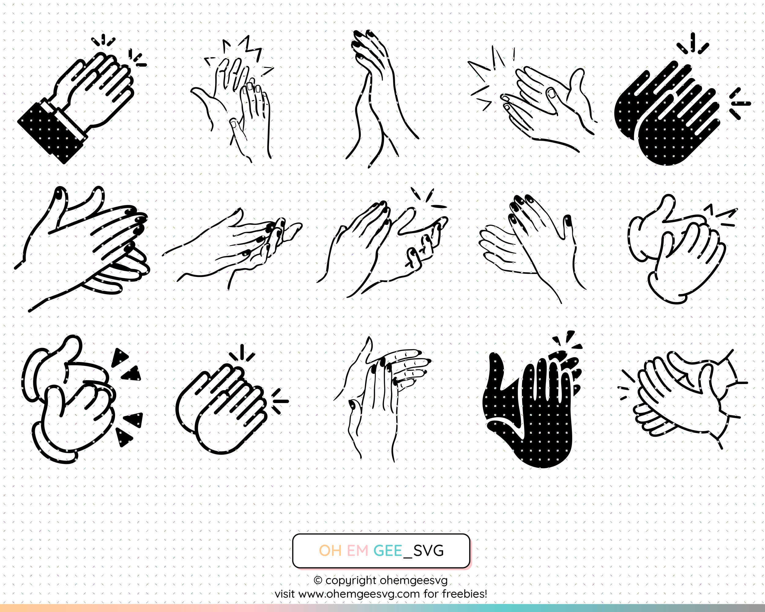 Clapping Hands SVG Bundle Clapping Hands SVG Clapping Hands | Etsy