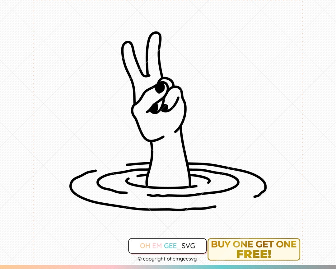 Peace Sign From Water Svg, Peace Hand Sign Clipart, Peace Png, Peace ...