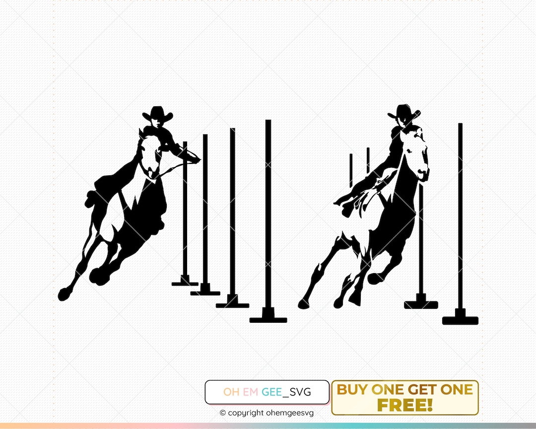Rodeo SVG, Pole Bending Png, Rodeo Clipart, Pole Bending Dxf, Rodeo Eps ...