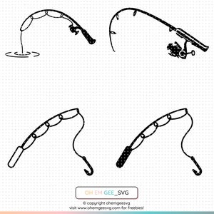 Fishing Rod Saved in Svg and Png Files, Fishing Rod Clipart, Fishing ...