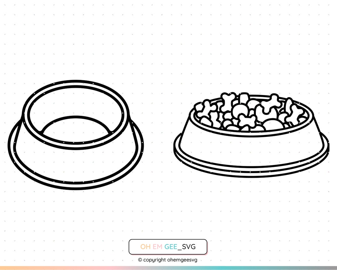 Dog Bowl Saved in Svg and Png Files, Dog Bowl Clipart, Dog Bowl Eps ...