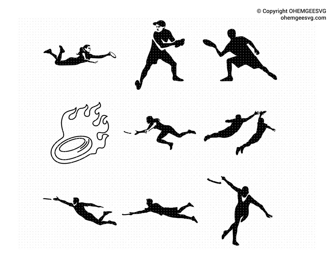 Ultimate Frisbee Svg Bundle, Ultimate Frisbee Svg, Frisbee Png, Frisbee ...