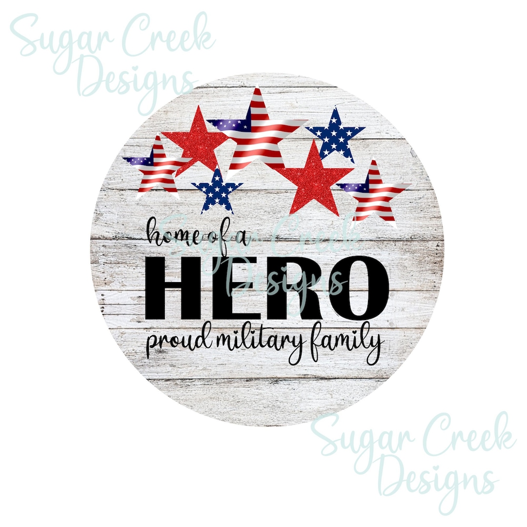Proud Military Family Aluminum Wreath Sign Proud Military Family Wreath ...