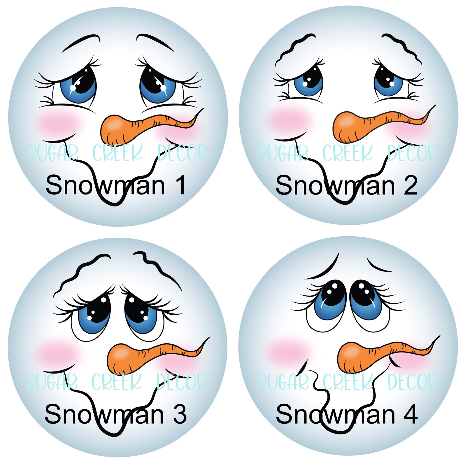 Signo de la cara del muñeco de nieve Letrero de la corona de - Etsy México