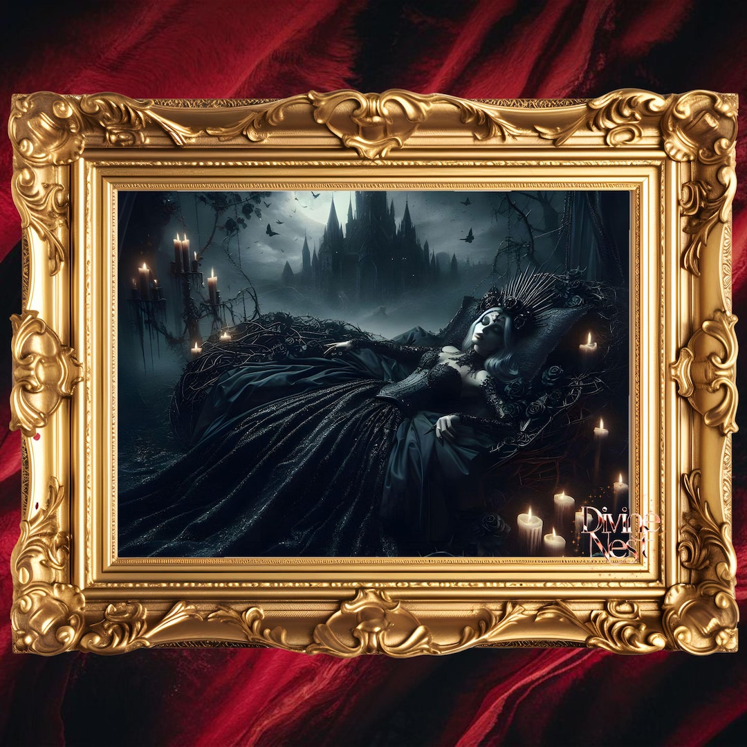 Whimsigoth Lady Castle Art Print: Dark Academia Romantasy (digital ...