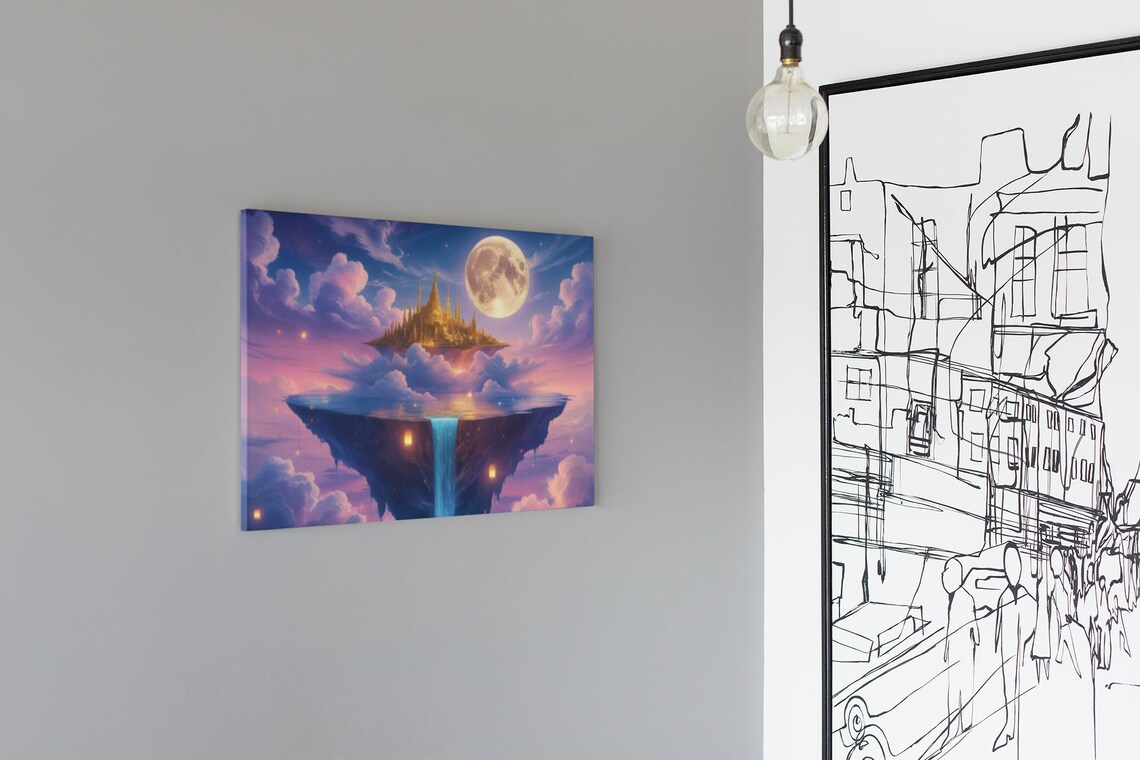 Surreal Fantasy Art | Celestial Forest & Floating City | Dreamscape ...