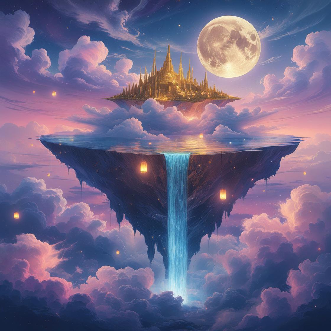 Surreal Fantasy Art | Celestial Forest & Floating City | Dreamscape ...