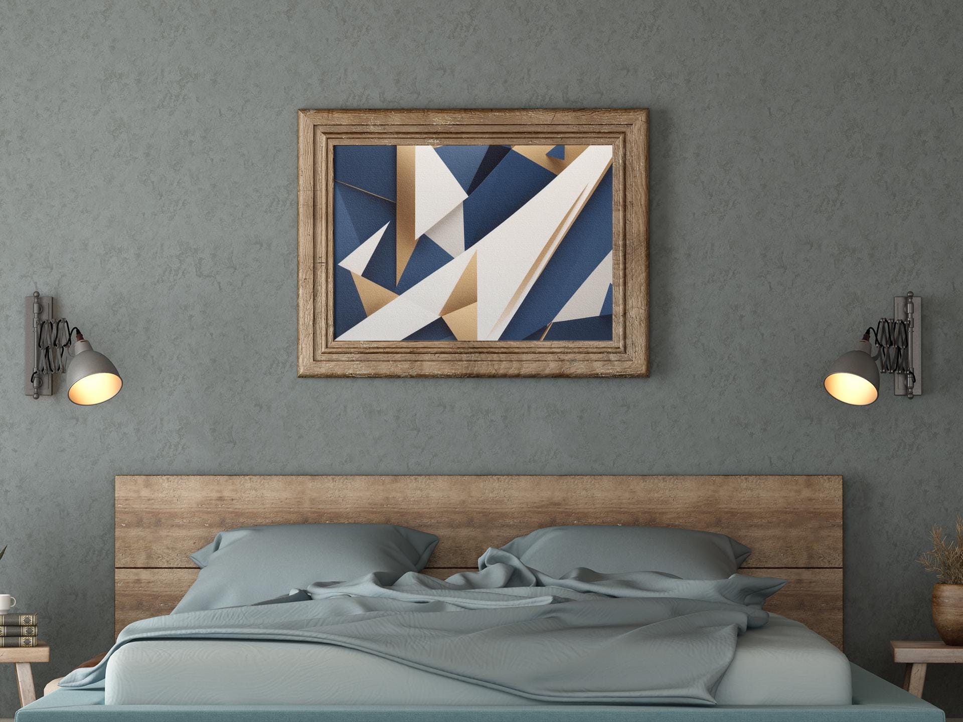 Geometric Abstract Wall Art | Minimalist Modern Digital Print | Luxury ...