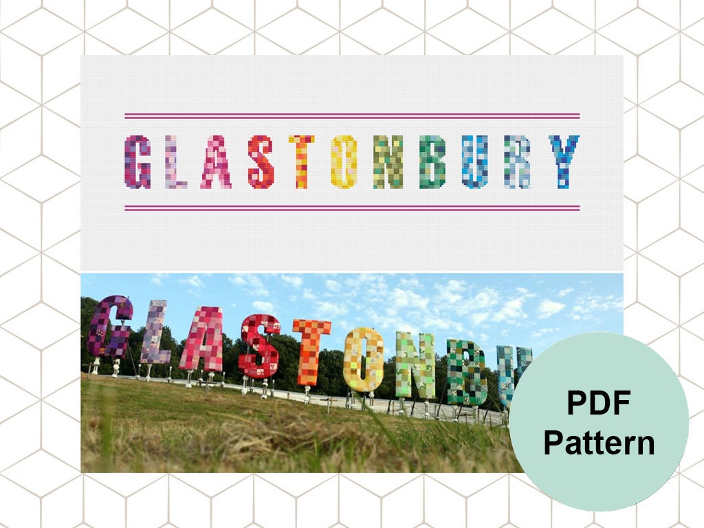 Glastonbury Sign Cross Stitch Pattern PDF Modern Cross Stitch ...