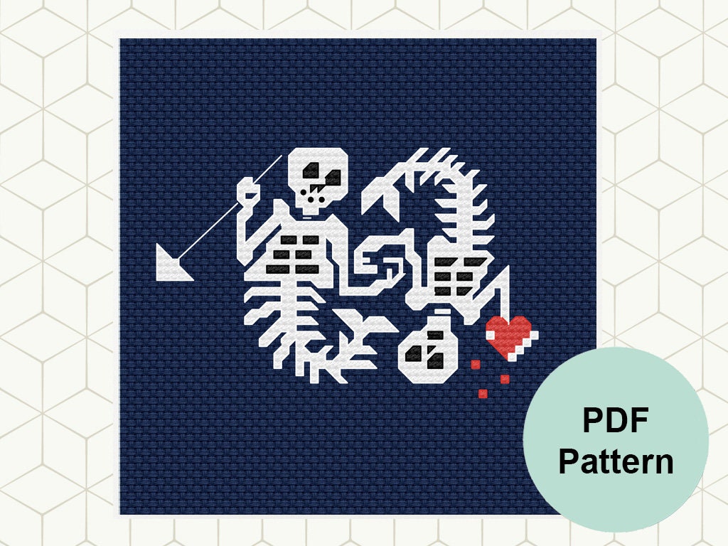 Pirate Mermaid Flag Cross Stitch Pattern 5 Blackbeard Cross Stitch ...