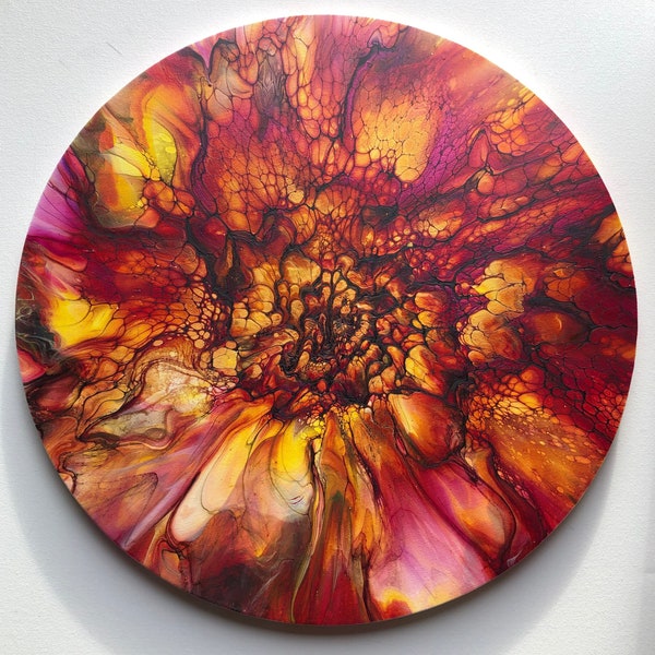 Acrylic Pour Painting on Canvas - Etsy