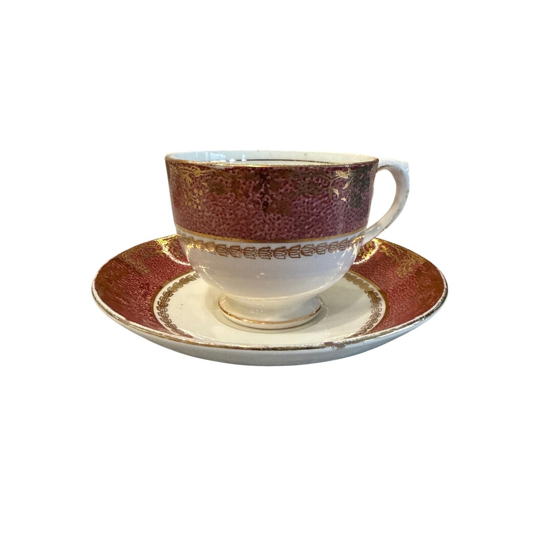 Salisbury Crown China England Teacup and Saucer - Etsy