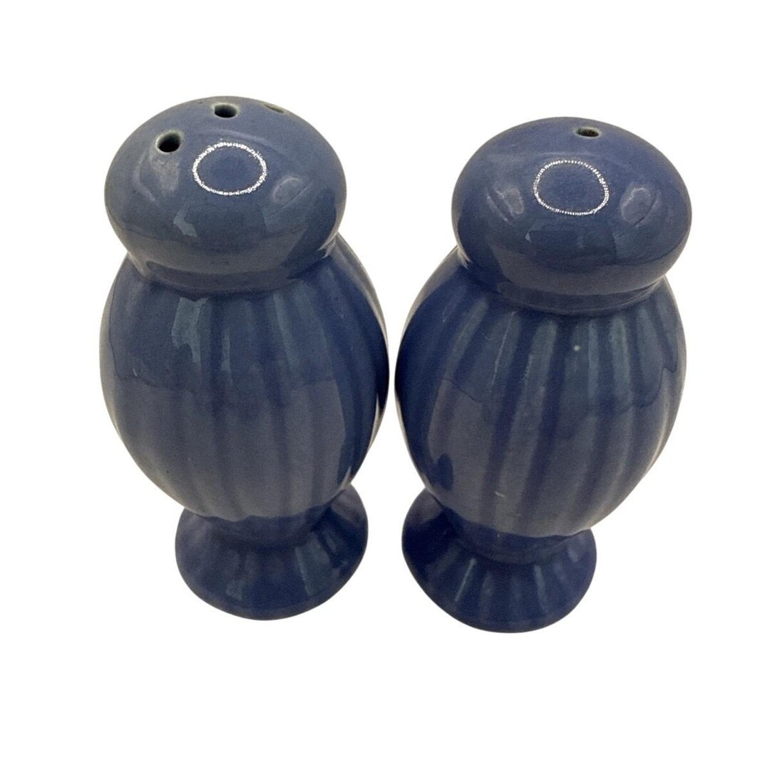 Stangl Salt and Pepper Shaker Set Colonial Blue Vintage Mid Century - Etsy