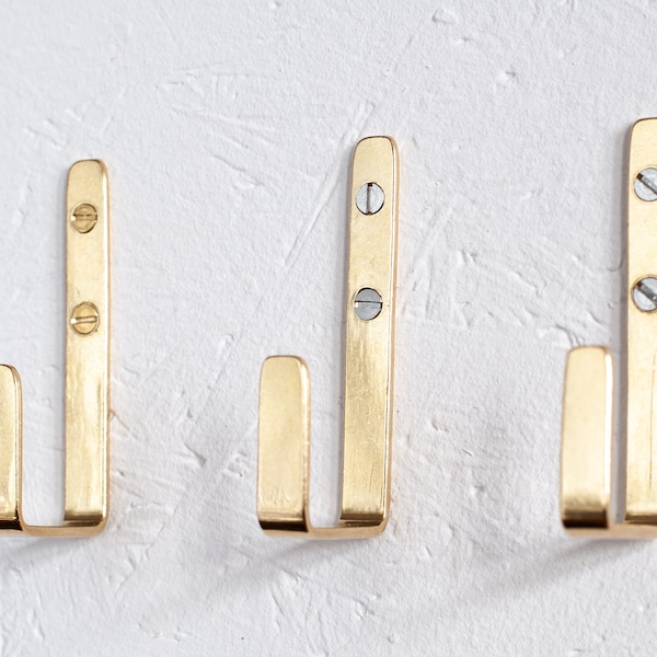 Solid Brass Hooks - Etsy