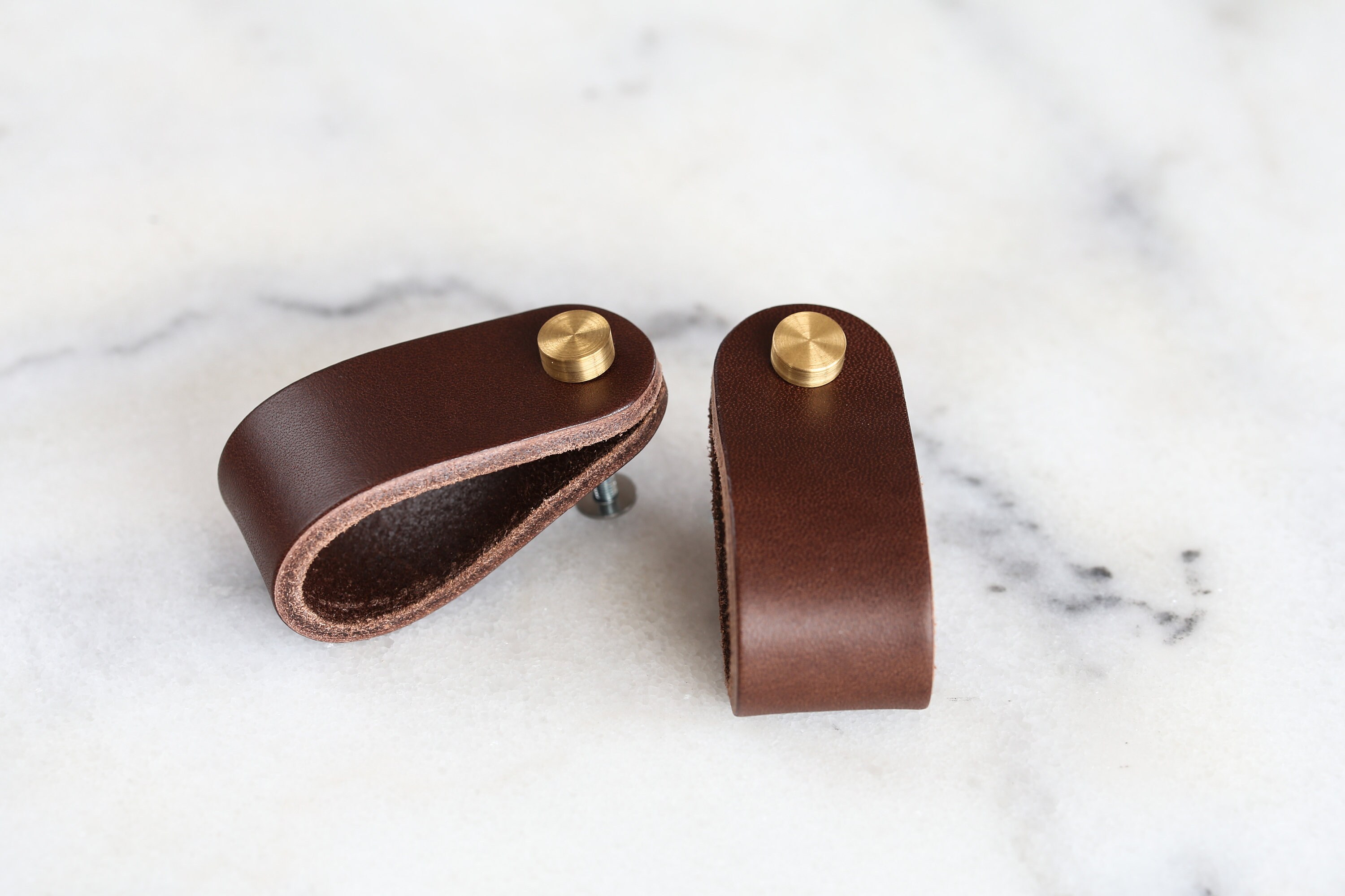 Leather Furniture Handle Leather Drawer Pull Leather Handle | Etsy