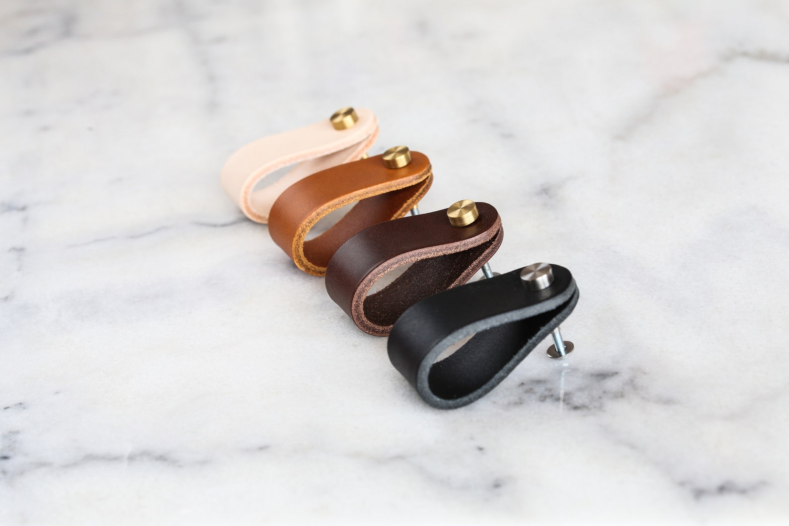 Leather Drawer Pull, Leather Handle, Leather Pull, Leather Knob ...