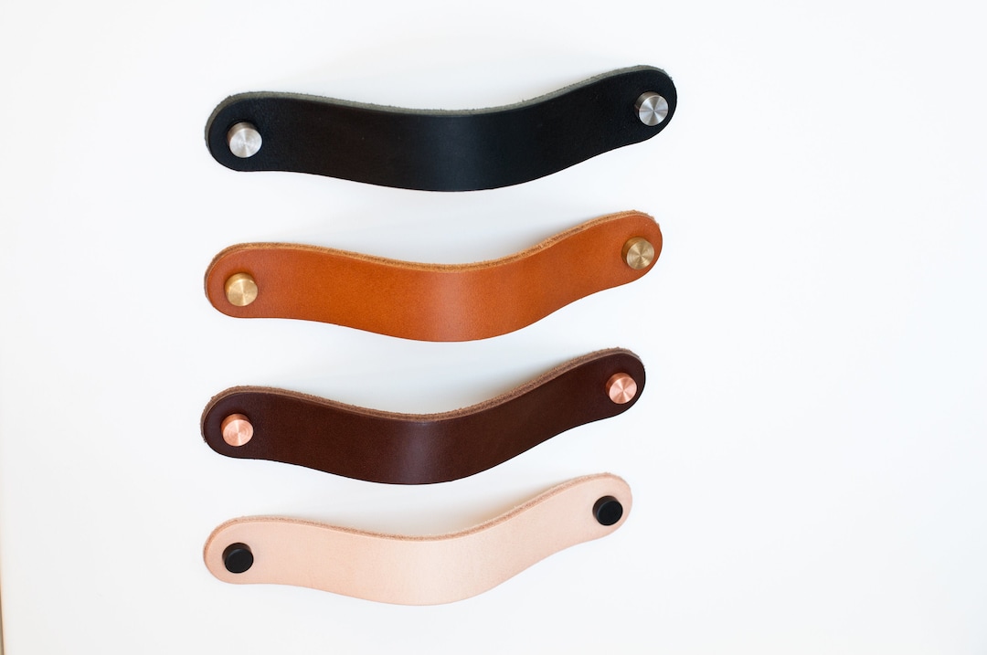 Leather Drawer Pull Leather Handle Leather Pull Leather - Etsy