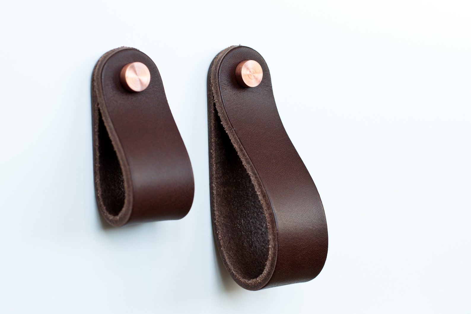 Leather drawer pull leather handle leather pull leather | Etsy