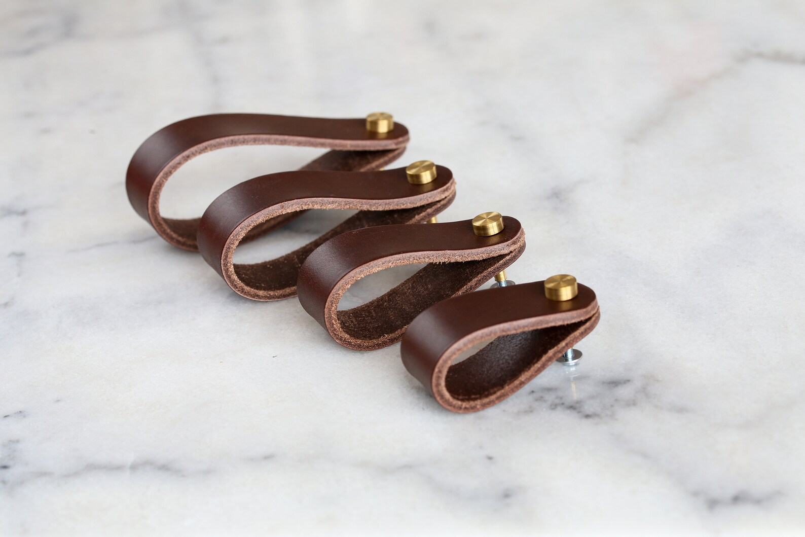 Leather Drawer Pull, Leather Handle, Leather Pull, Leather Knob ...