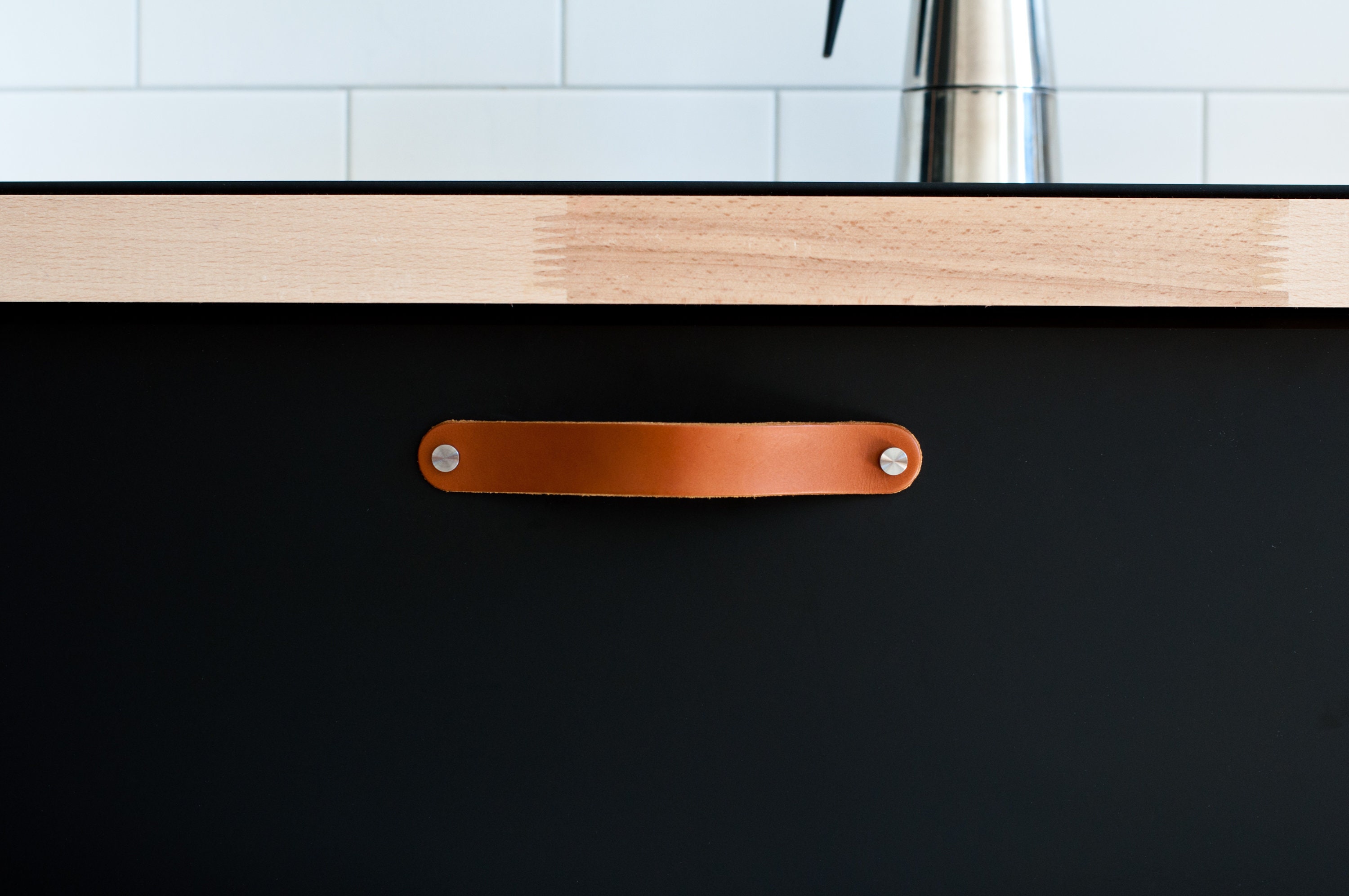 Leather Drawer Pull Leather Handle Leather Pull Leather | Etsy