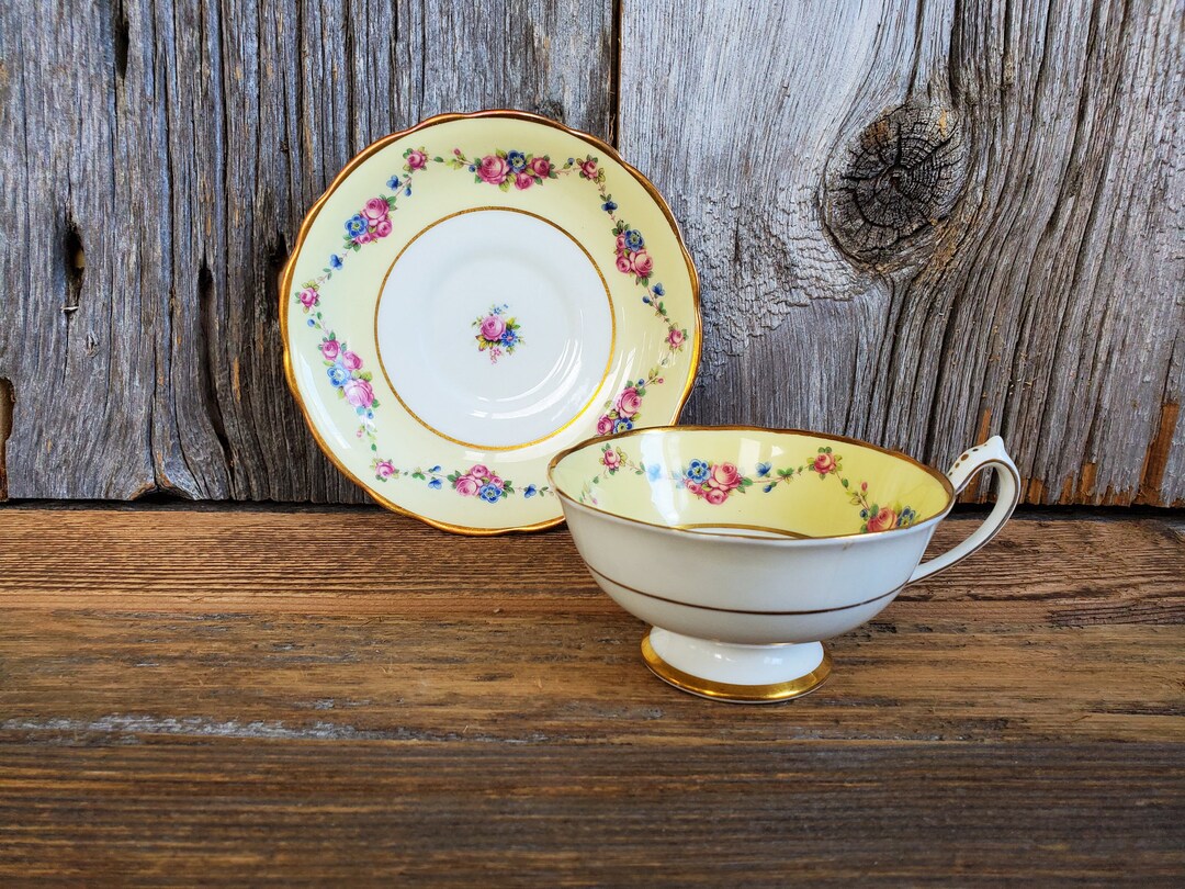 1920s Paragon Tea Cup Yellow Floral Star Backstamp - Etsy