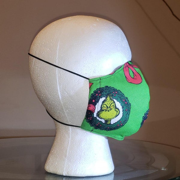 The Grinch Face Mask - Etsy