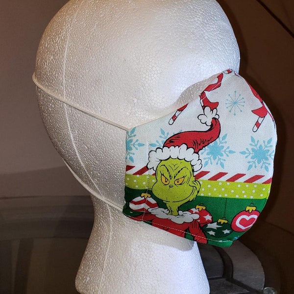 The Grinch Face Mask - Etsy
