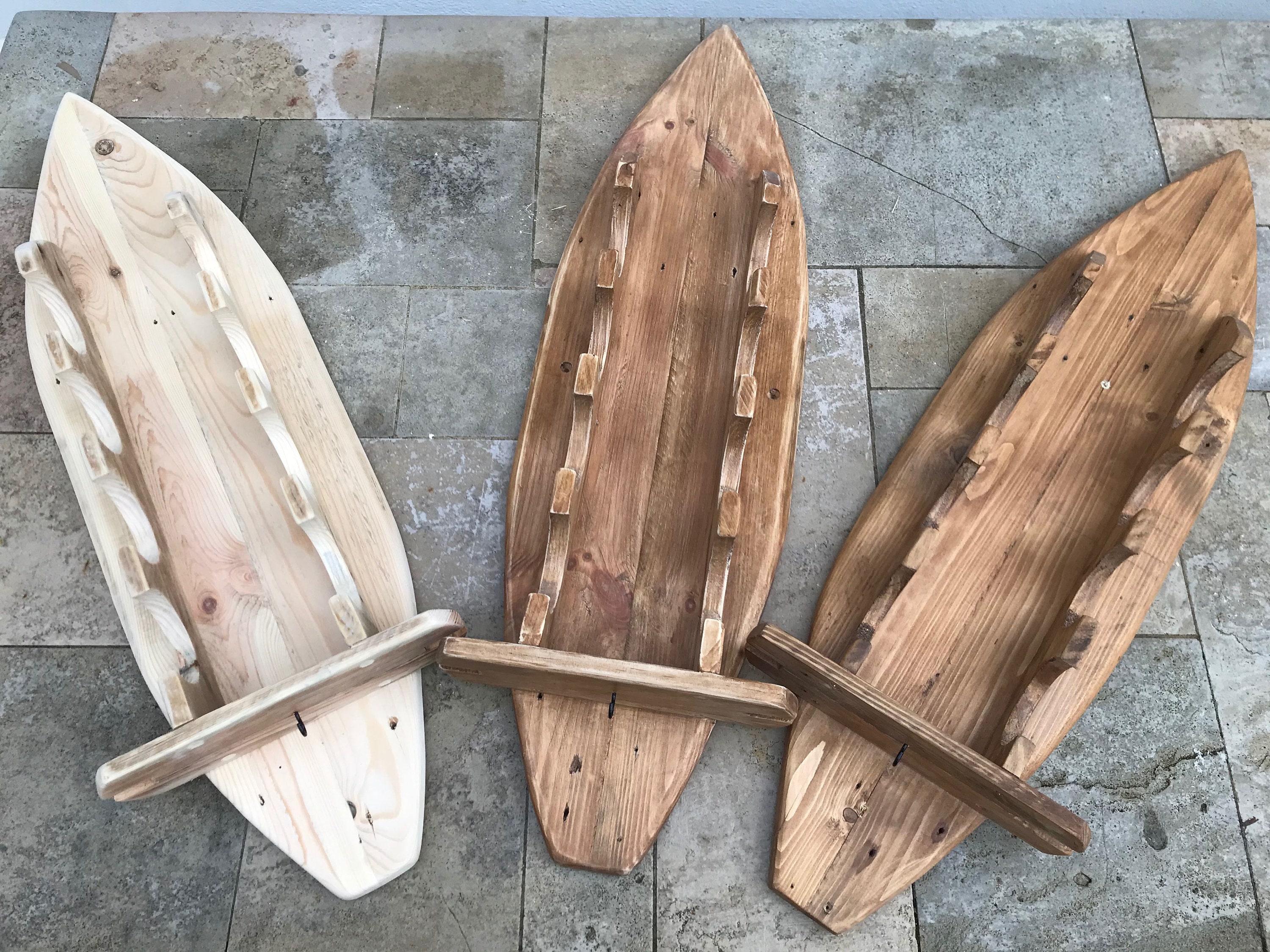 Recycled Pallet Wood Bottle Rack WAVE Surfboard Wine Bar - Etsy