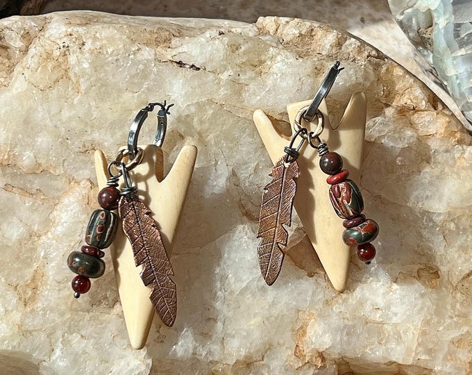 Hand Carved Tea Dyed Buffalo Bone Arrow With Artisan Copper Feathers ...