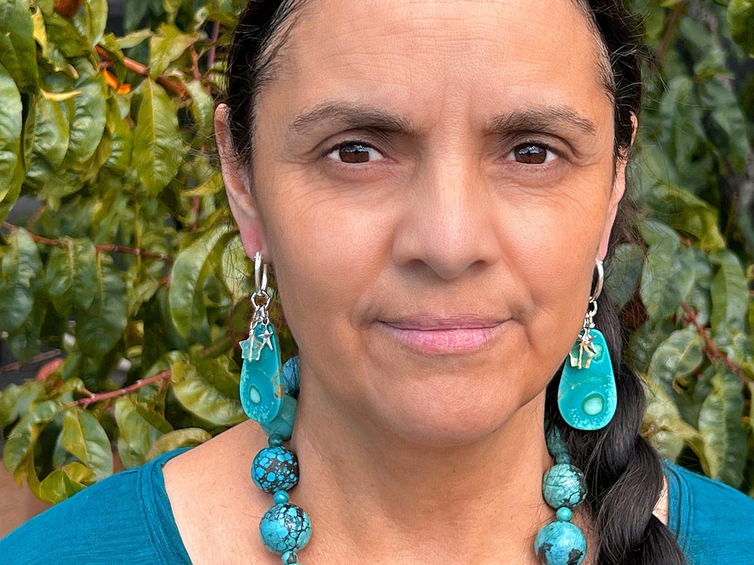 Unusual Kingman Turquoise Tabs With Citrine and Sterling Stars Hung on ...