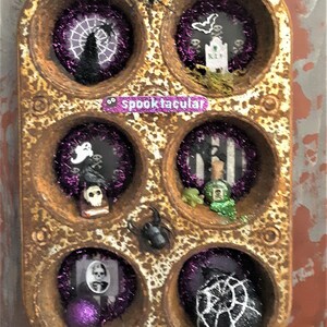 Primitive Halloween Spooky Muffin Tin - Etsy