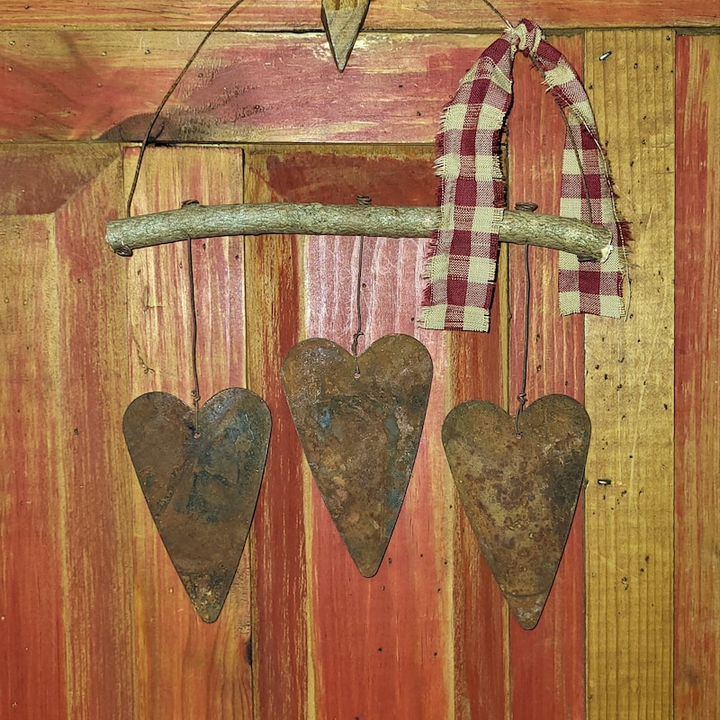 Rusty Hearts - Etsy