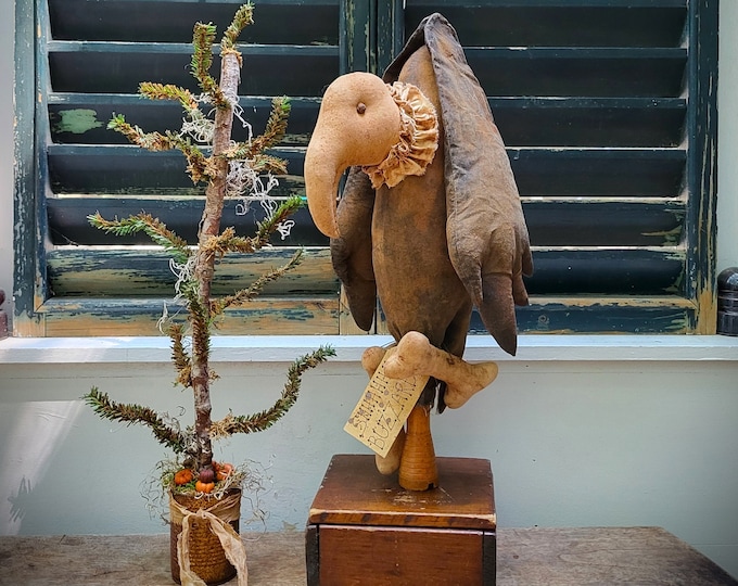 Primitive Halloween Spooky Vulture Buzzard Make Do - Etsy